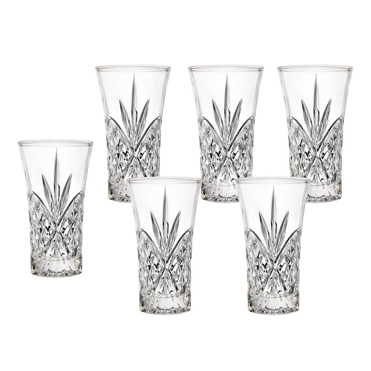 Godinger Dublin Set of Six 2oz Vodka Shooters - Brown Box — La Belle Table